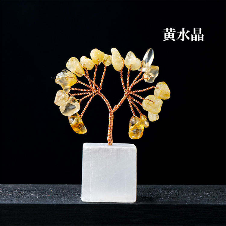 Natural white gypsum cube gravel Tree