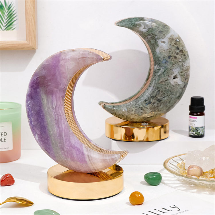 moon crystal stone night light