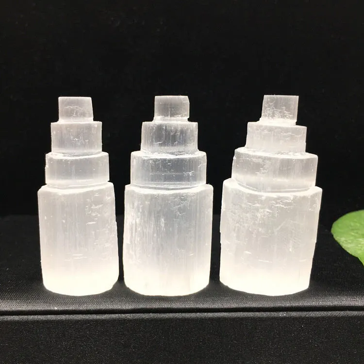 natural Selenite quartz tower