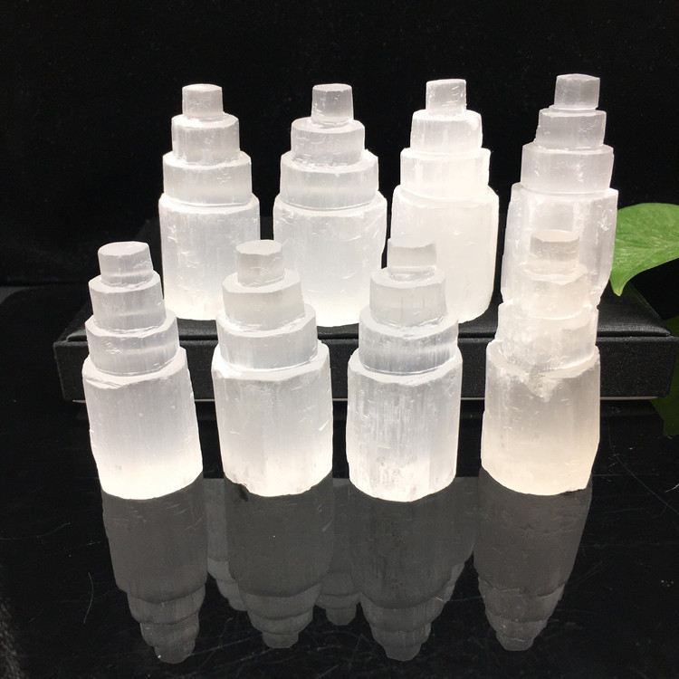 natural Selenite quartz tower