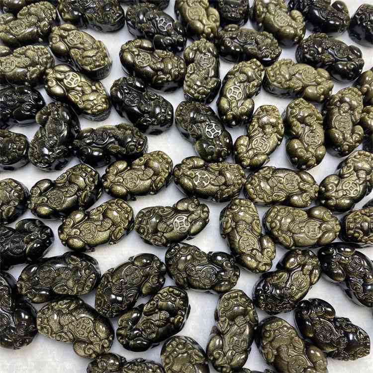 Natural obsidian brave troops accessories