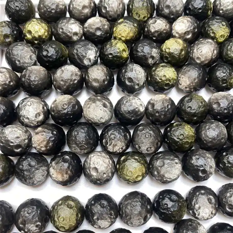 Natural obsidian meteorite accessories