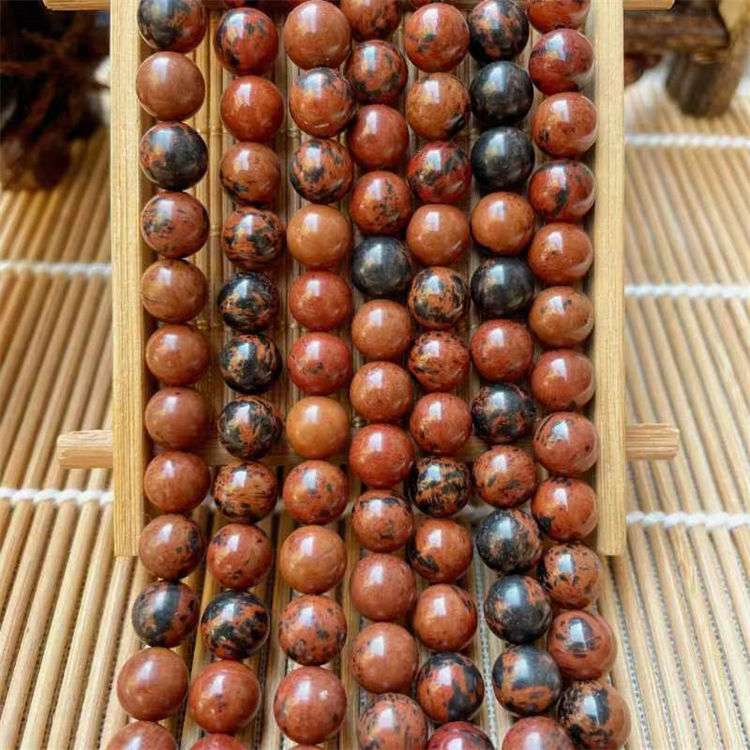 natural Gold Swan Obsidian beads