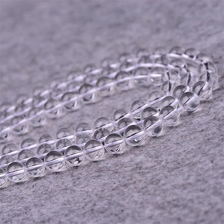 natural clear quartz beads