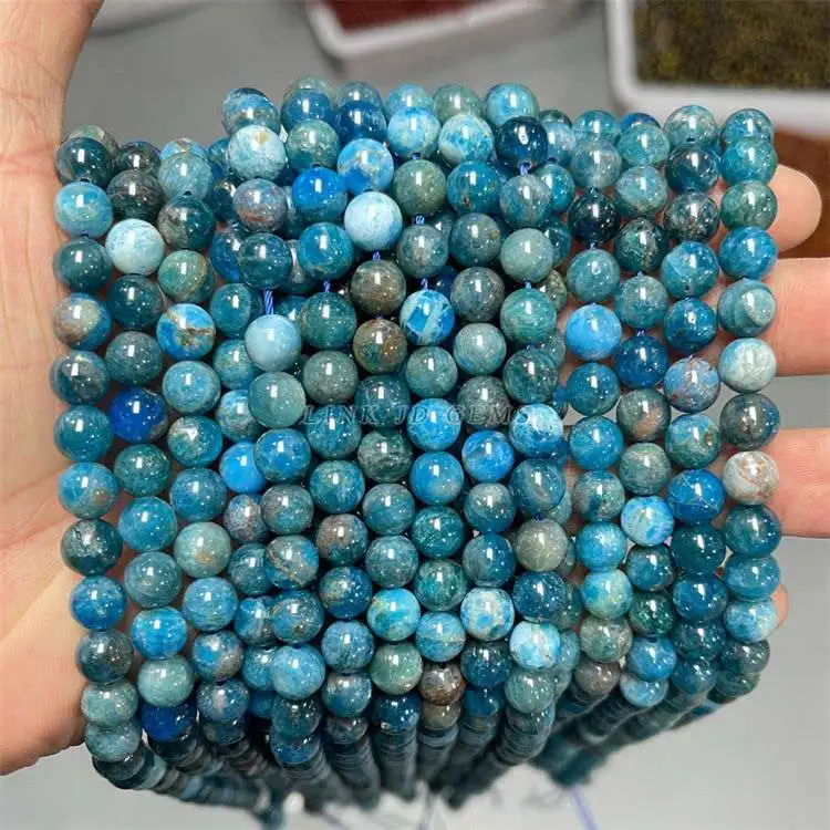 natural blue apatite beads