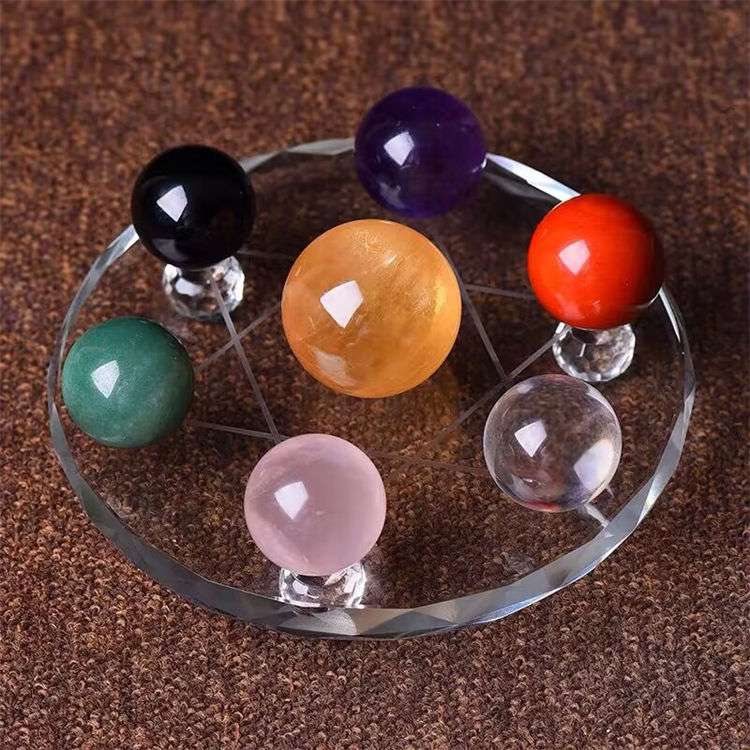 Natural Colorful seven-star array ornaments