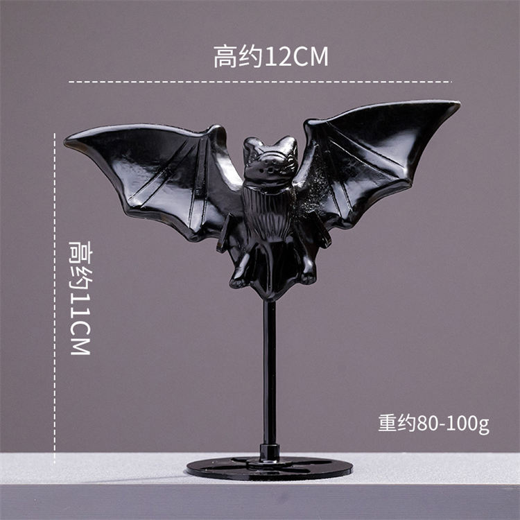 Natural stone bat carving