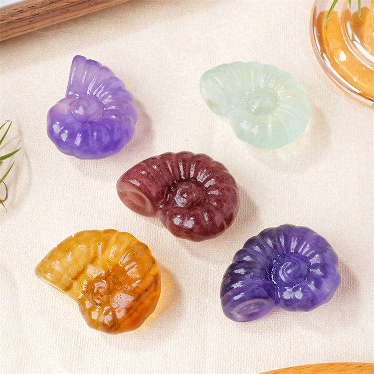Natural Stone conch carving