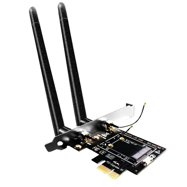 WA02 Mini PCIe to PCIe X1 Adapter - Supports Mini PCIe WiFi 4/5/6/6e ...