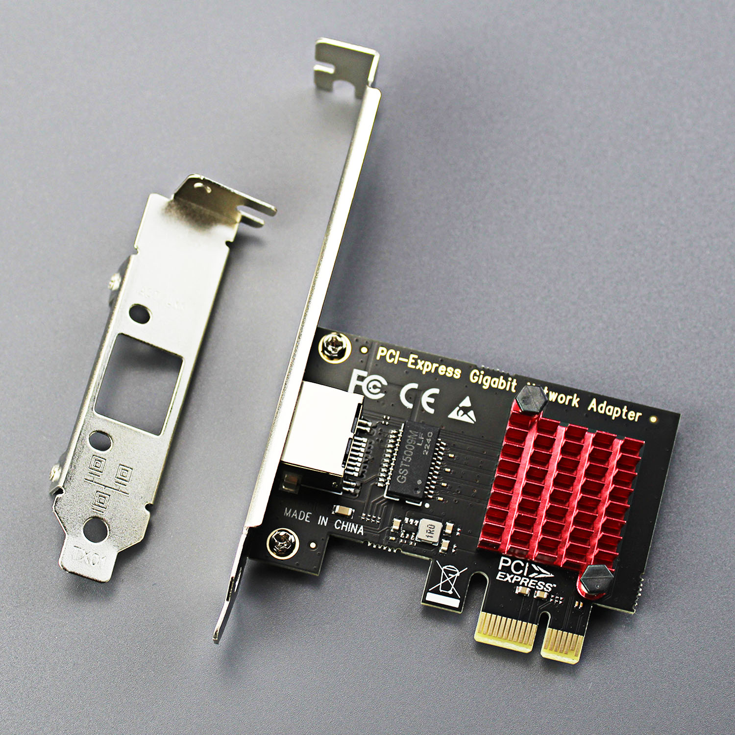 10/100/1000Mbps Gigabit PCI-E NIC Network Card, PCI-Express X1, RJ45 ...