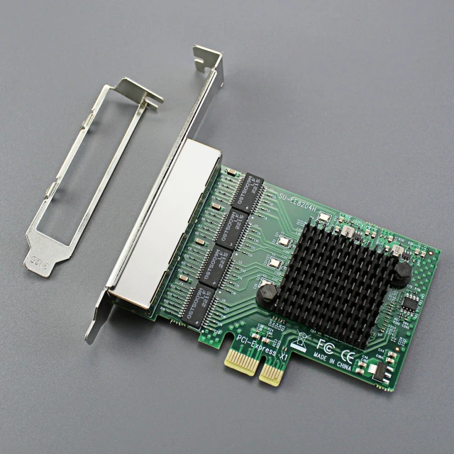 Quad Port 10/100/1000Mbps Gigabit PCI-E NIC Network Card for PC ...