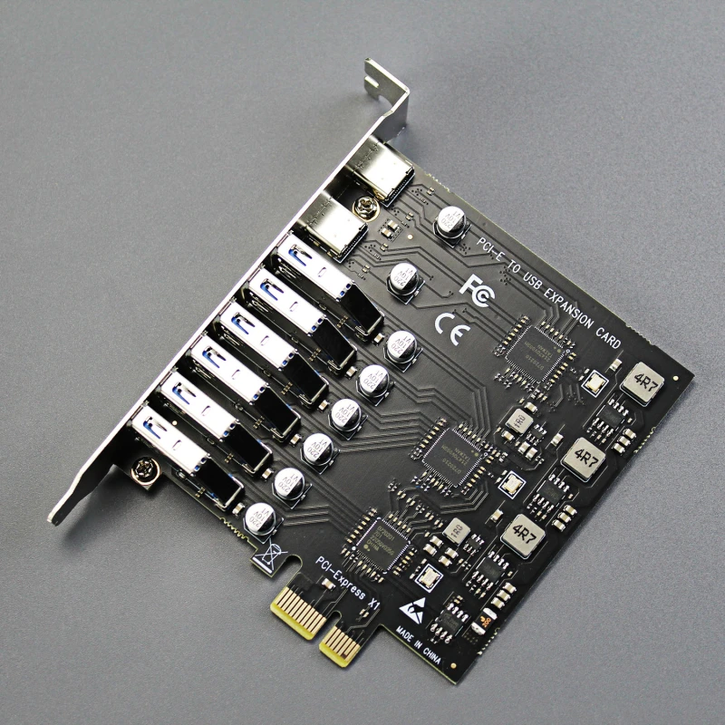 6 x USB-A + 2 x USB-C 3.0 5Gbps PCI-Express Adapter Card, Compatible ...