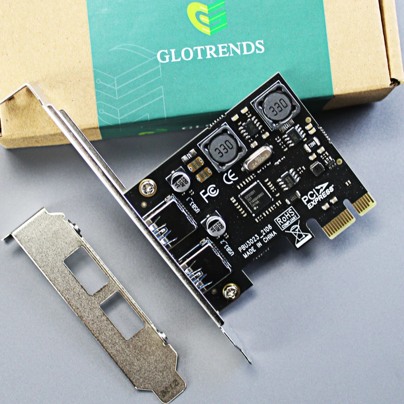 2 Port USB-A 3.0 5Gbps PCIe Adapter Card, Compatible with Windows and ...