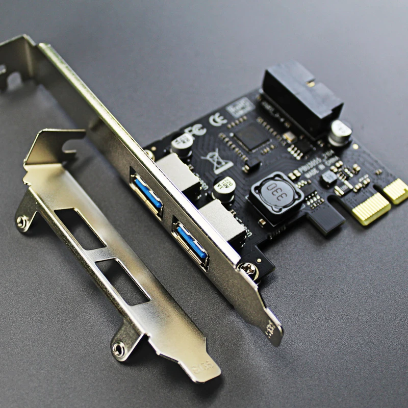2 x USB-A + 19PIN USB 3.0 PCI-Express Adapter Card, Compatible with Windows and Linux (Not ...