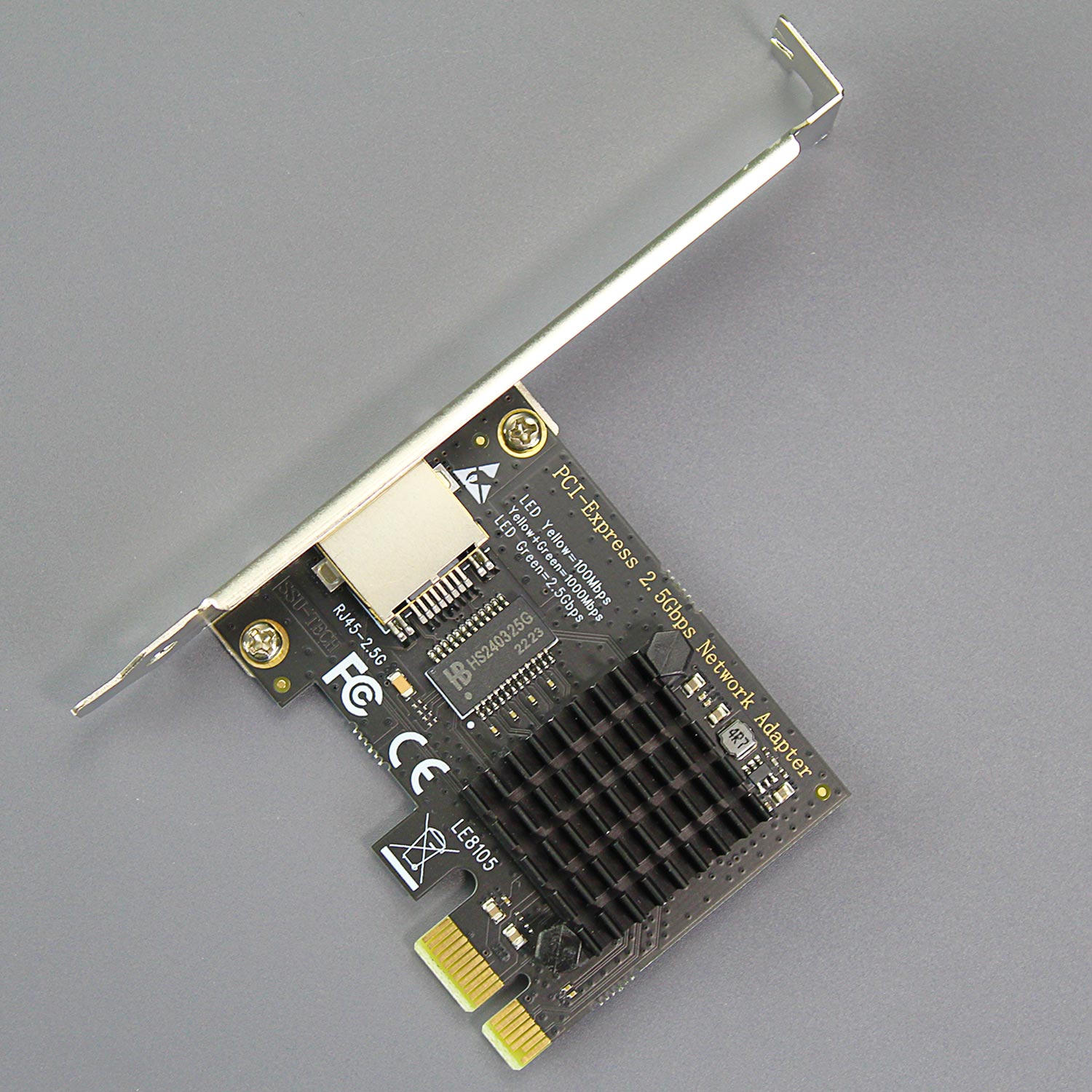 2.5Gbps PCI-E NIC Network Card for PC, RTL8125BG Chip, PCI-Express 2.0 ...