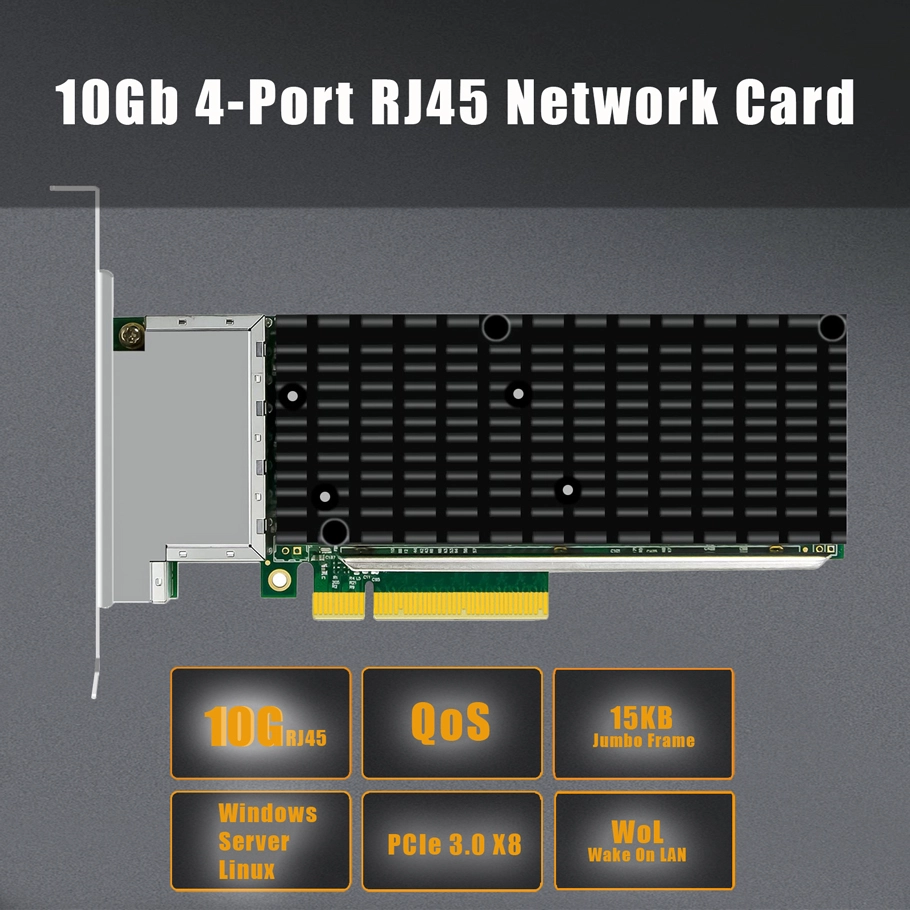 ST7223 4-Port RJ45 10Gb Ethernet Network Card with Intel X710 ...