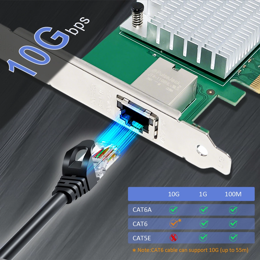 ST7443 10Gb RJ45 Ethernet Network Card with Marvell AQC113 Controller ...