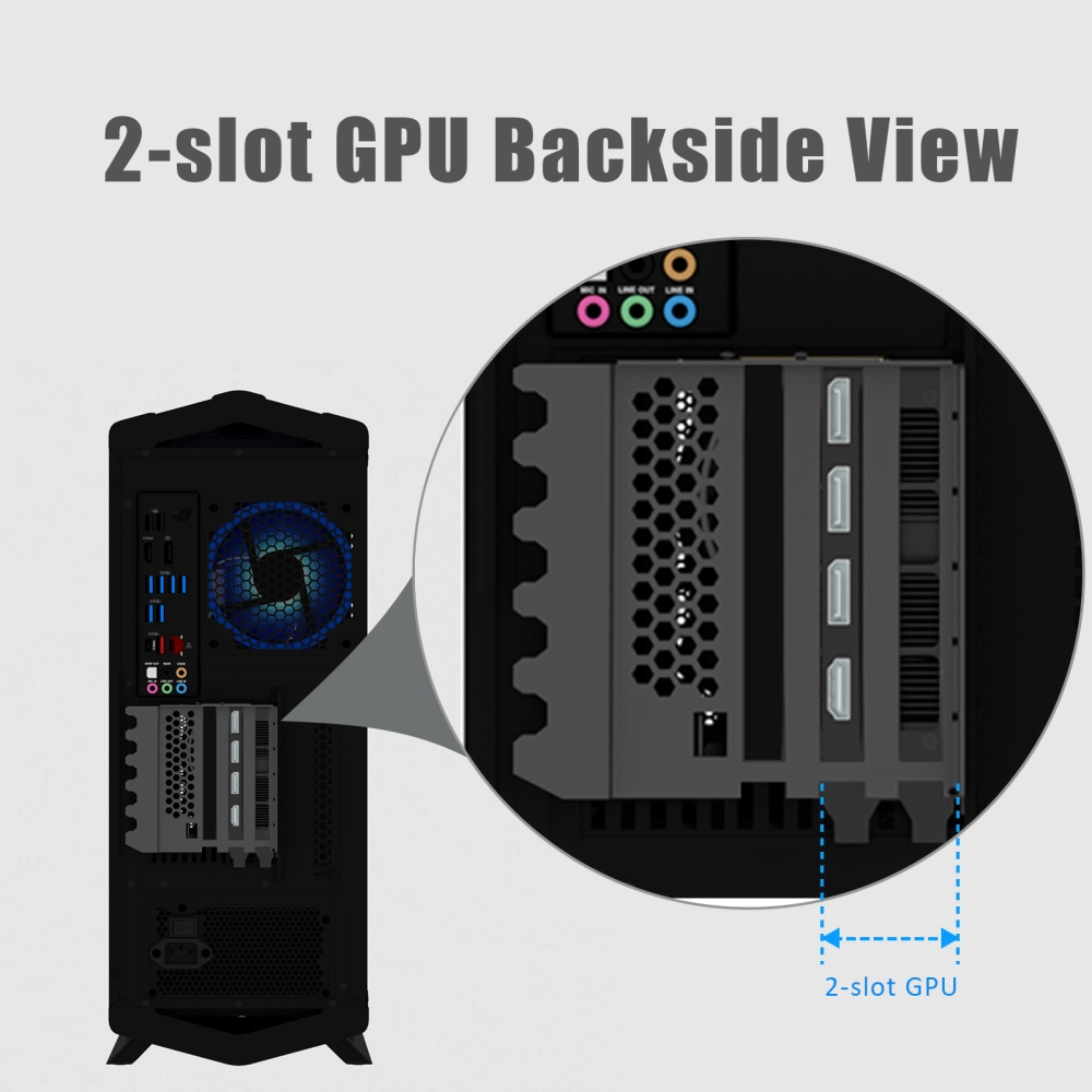 PCIE 5.0 Vertical GPU Mount Bracket with 180mm PCIe Riser Cable ...