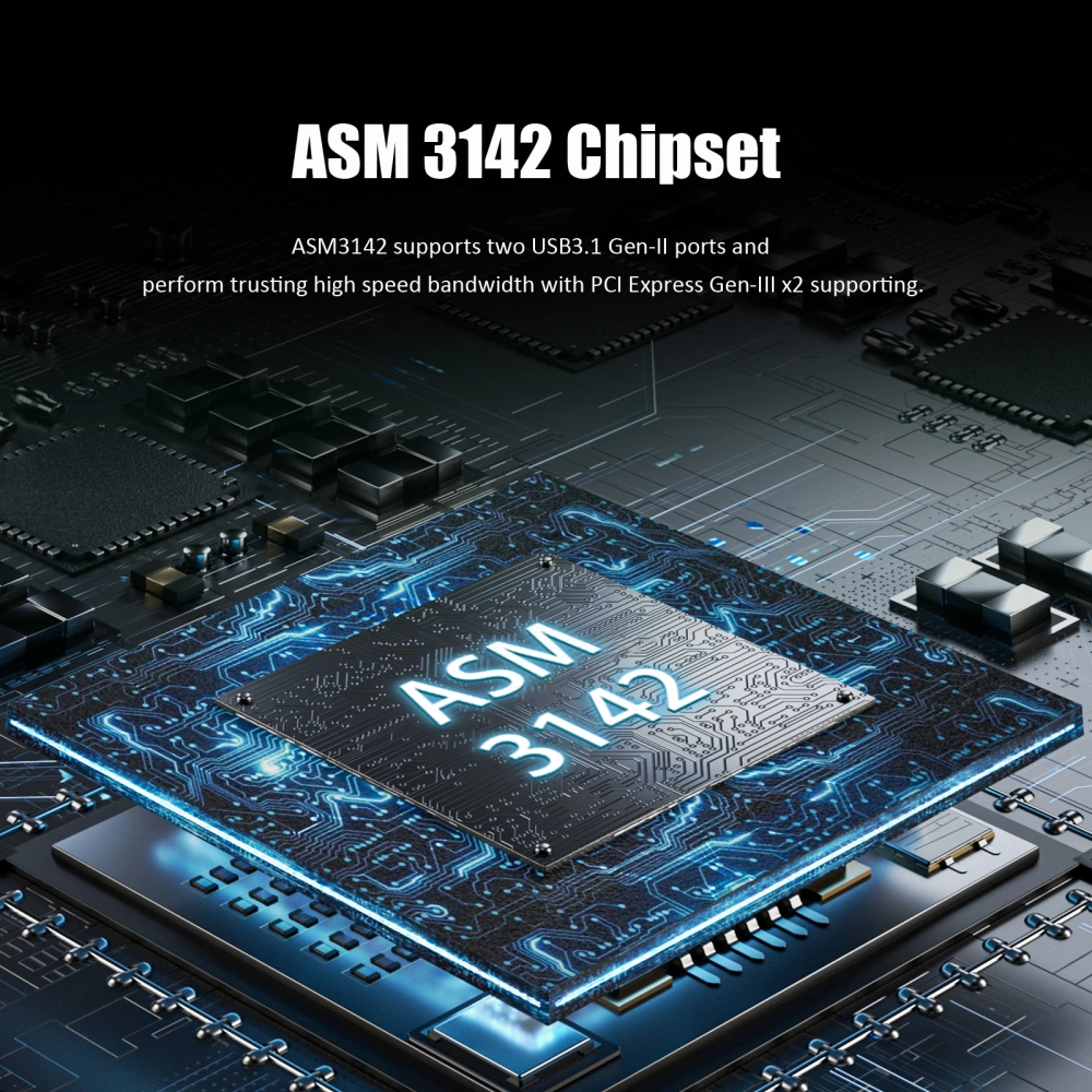 U3142C 2-port 10Gb USB 3.1 Gen2 Type-C to PCIE X4 Expansion Card with ...