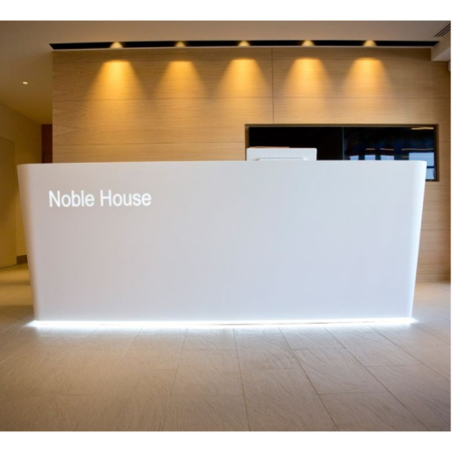 Modern Design Reception Desk White Led Service Counter