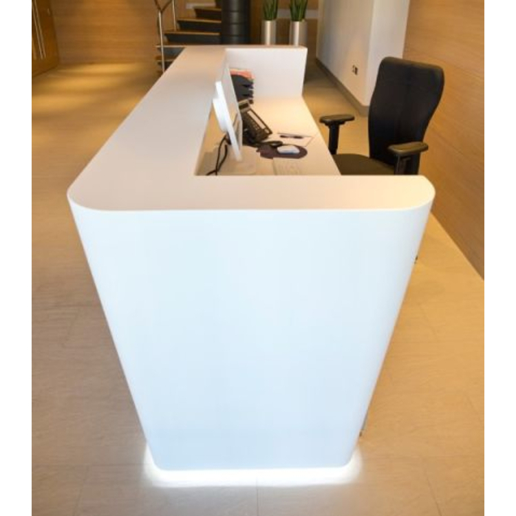 Modern Design Reception Desk White Led Service Counter