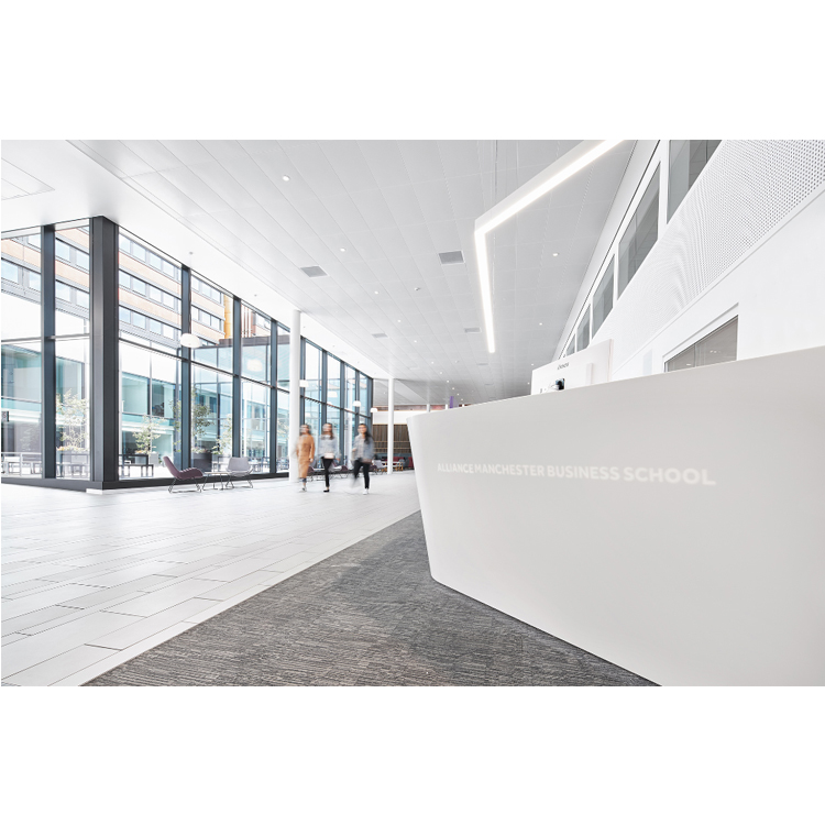 L Shape Solid Surface Hotel Reception Desk Custom Size