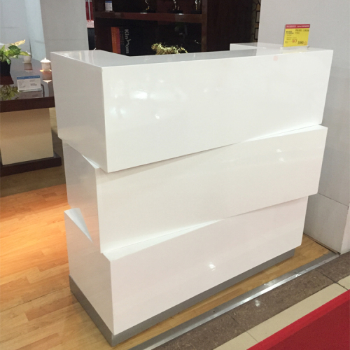 Six Feet Waved Front Desk Counter Training School Reception Desk