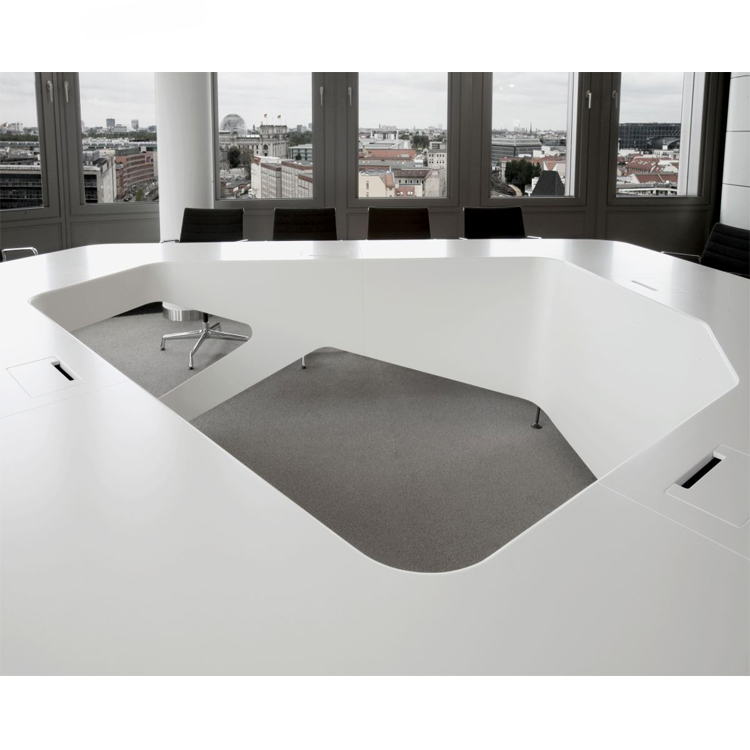 Polygon Marble Stone Boardroom Table Luxury Conference Table
