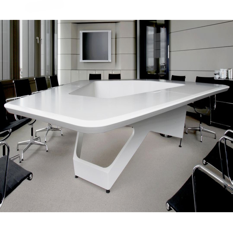 Polygon Marble Stone Boardroom Table Luxury Conference Table