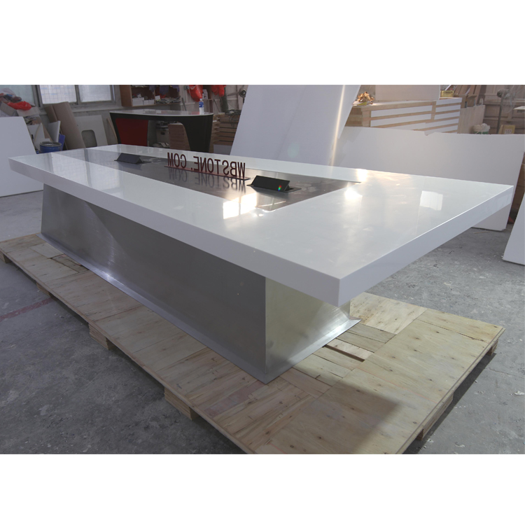 Metal Frame Foldable Conference Table Triangle Shape Meeting Desk