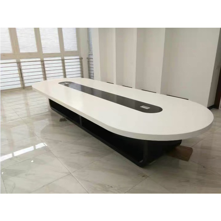 Custom Made Oval Shape Meeting Room Boardroom Conference Table