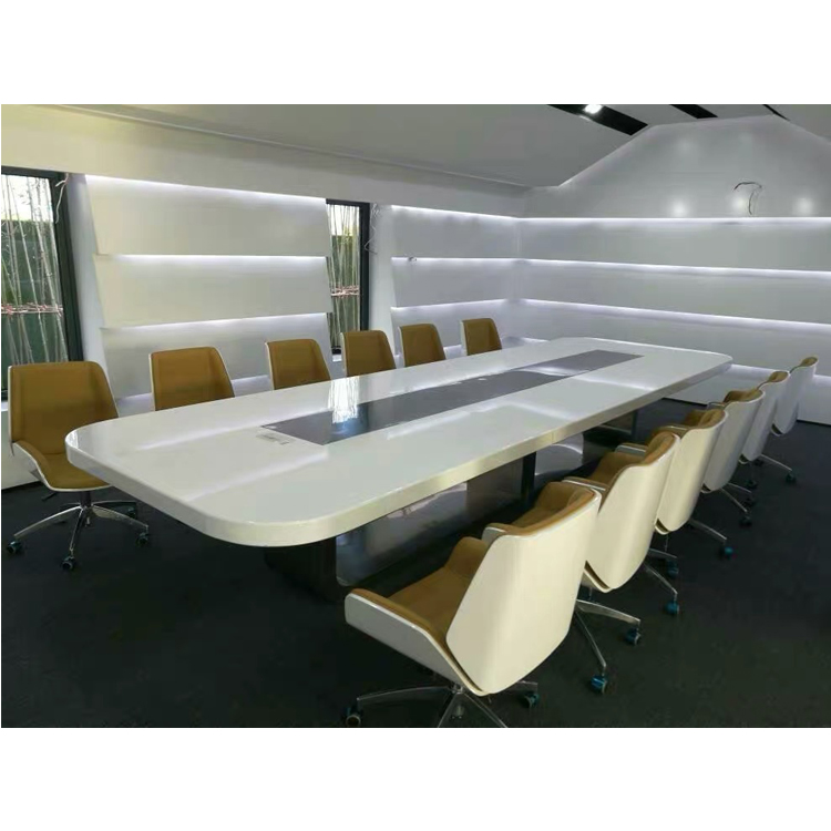 Custom Made Oval Shape Meeting Room Boardroom Conference Table