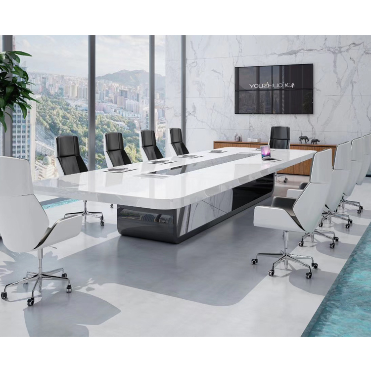 Custom Made Oval Shape Meeting Room Boardroom Conference Table