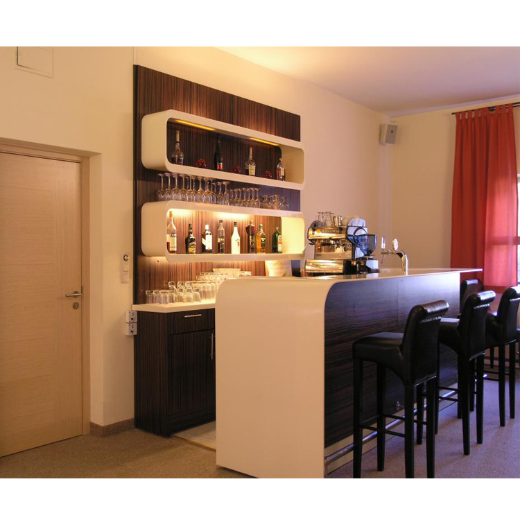 Corian Solid Surface Bar Table Top Wooden Front Bar Counter