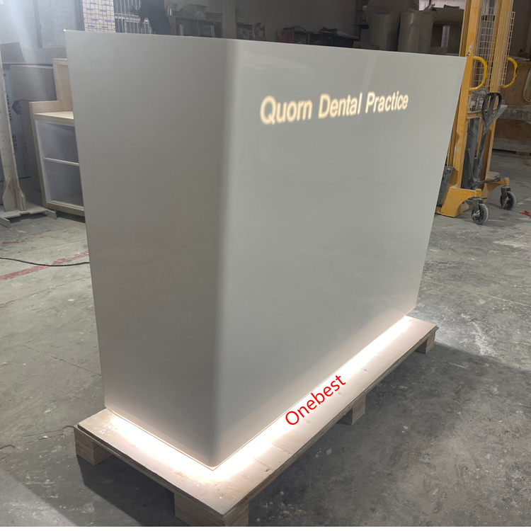 Used Bank Service Counter Private Reception Desk for One Person