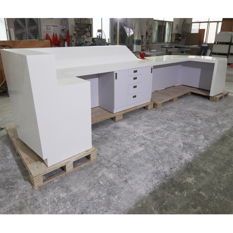 Beauty Dental Reception Desk Custom Measurement Nail Counter