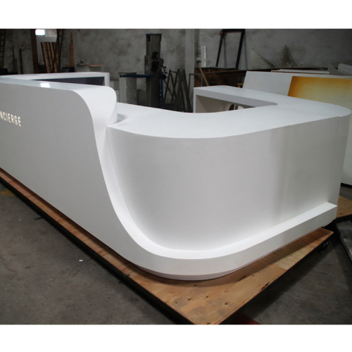 U Shape Large Size Hall Information Table Round Reception Counter Desk