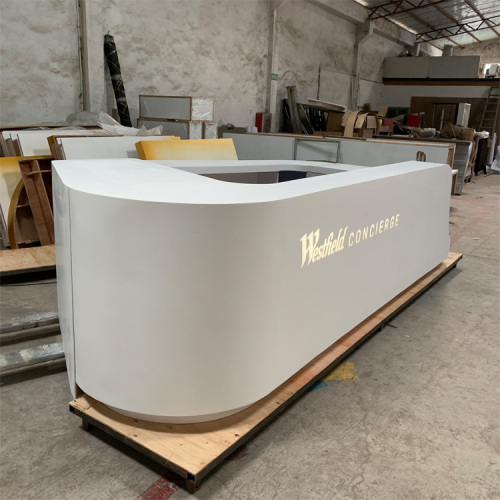 U Shape Large Size Hall Information Table Round Reception Counter Desk