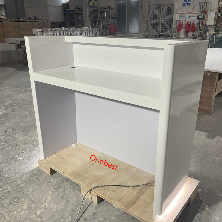 Used Bank Service Counter Private Reception Desk for One Person