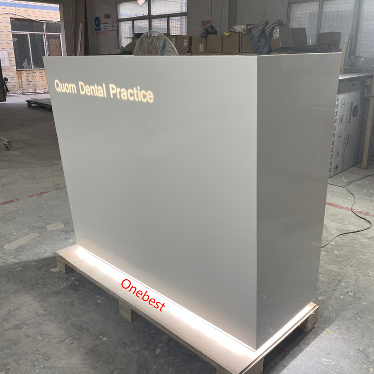 Used Bank Service Counter Private Reception Desk for One Person