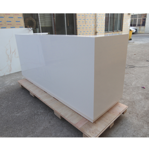 Rectangle Size Spot Reception Desk Carrara Stone Front Counter