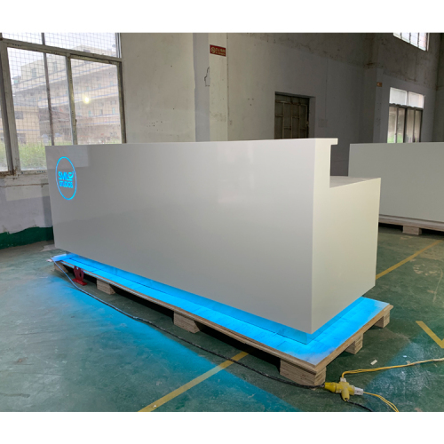 L Shape Clinic Reception Table Modern Portable Reception Desk