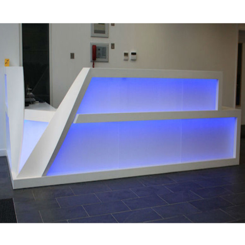 V Shape Side Table Front Desk Reception Salon Reception Desks