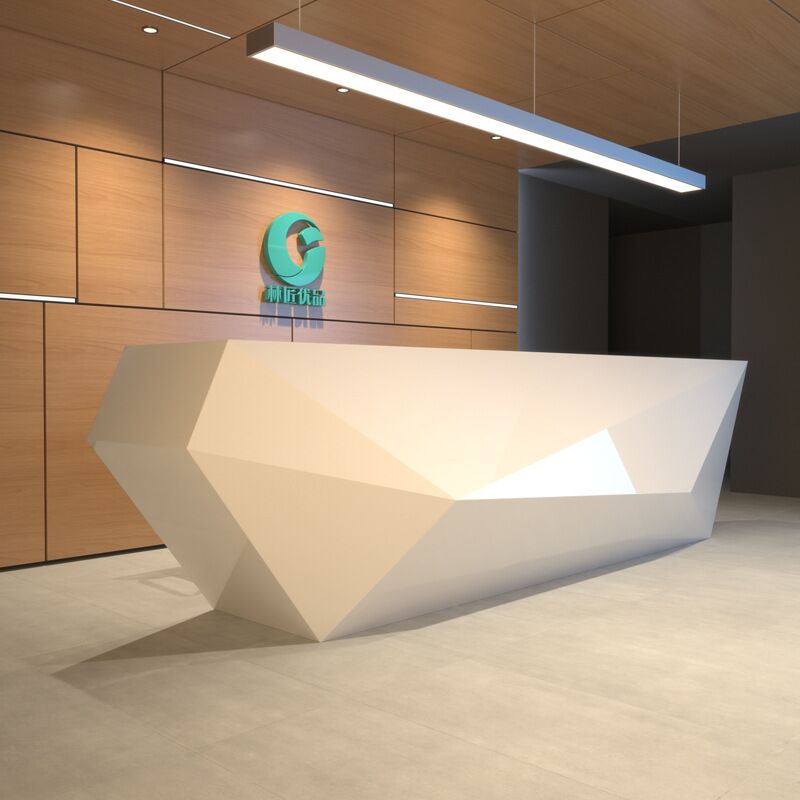 Business Design Diamond Shape Reception Desk Office Furniture