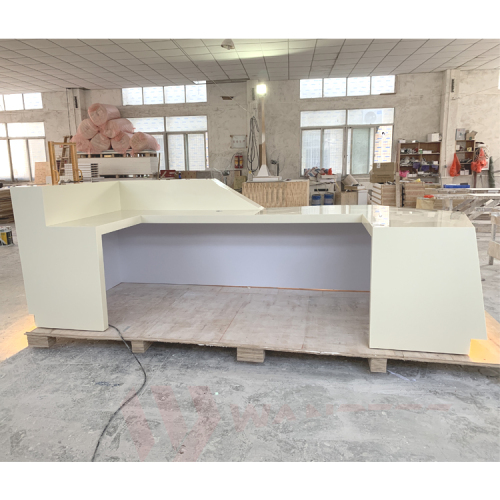 Beige Corian Color Amazon Hot Sale Fashionable Reception Desk