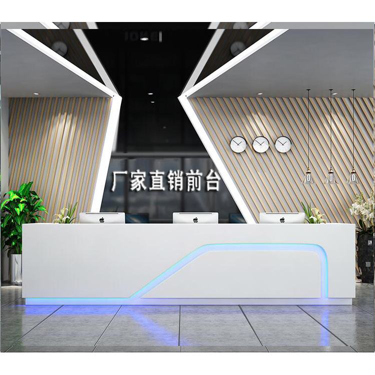 LED Company Reception Desk Free Shipping Clinic Reception Counter