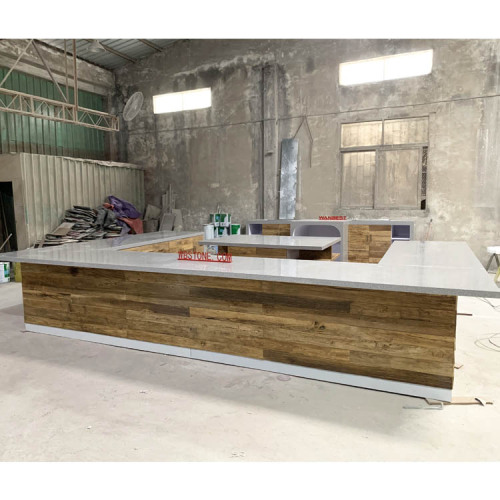 Solid Surface Top and Wooden Front Ready Made Bar Counter Set