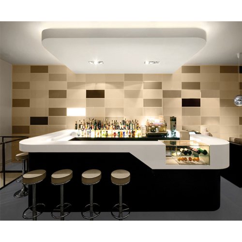 Custom Design Corian Translucent Stone Led Bar Counter Tables