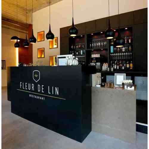 Transparent Waterproof Stone Bar Counter Black Front Table Design