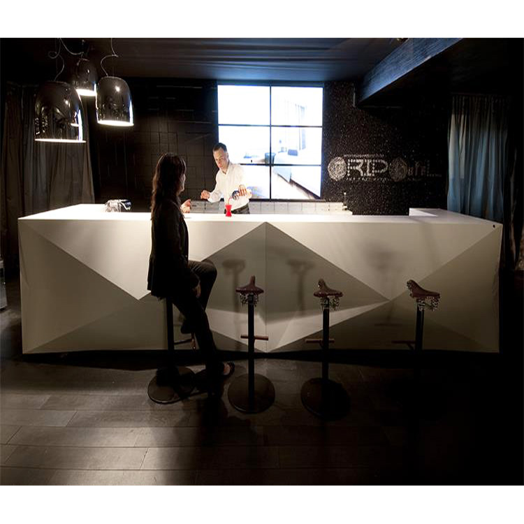 Fancy Design Bistro Bar Counters Night Club Bar Table White Color